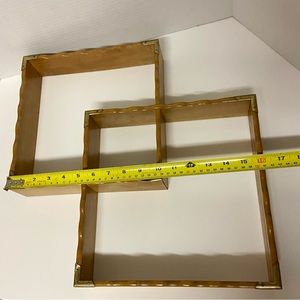 Wall Decor | Vintage Mid Century Modern Wooden Square Box Shelves ...